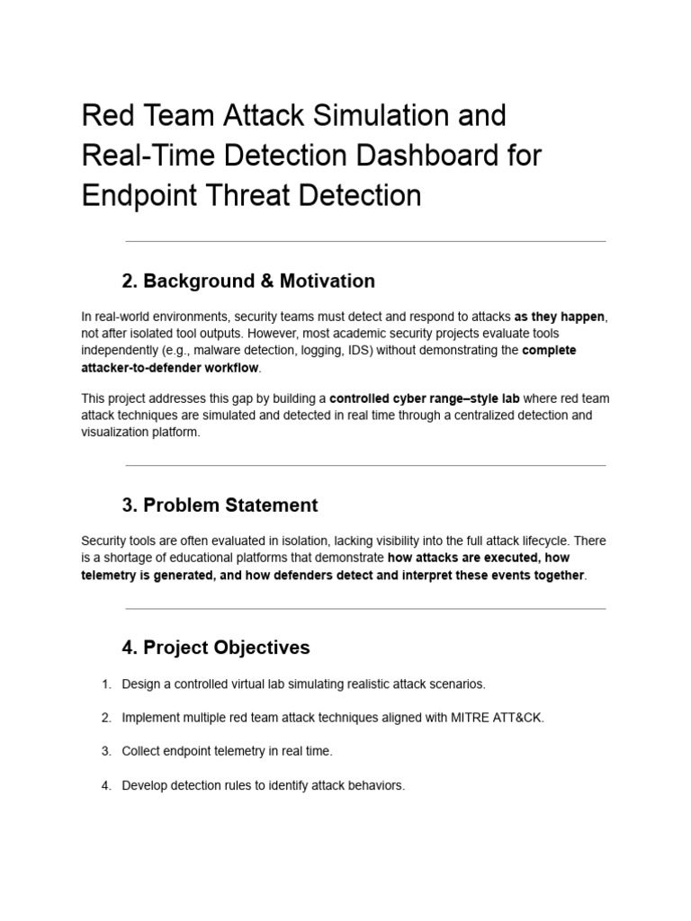 Proposal 7 - Red Team Attack Simulation and Real-Time Detection ...