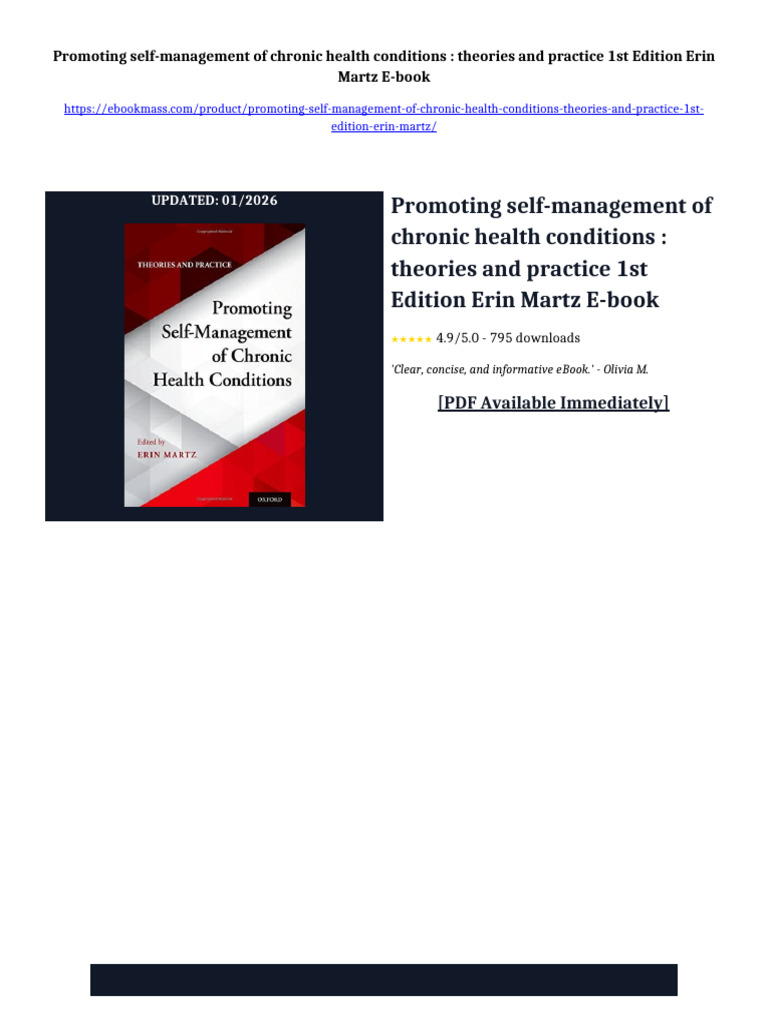 Promoting self-management of chronic health conditions : theories and ...