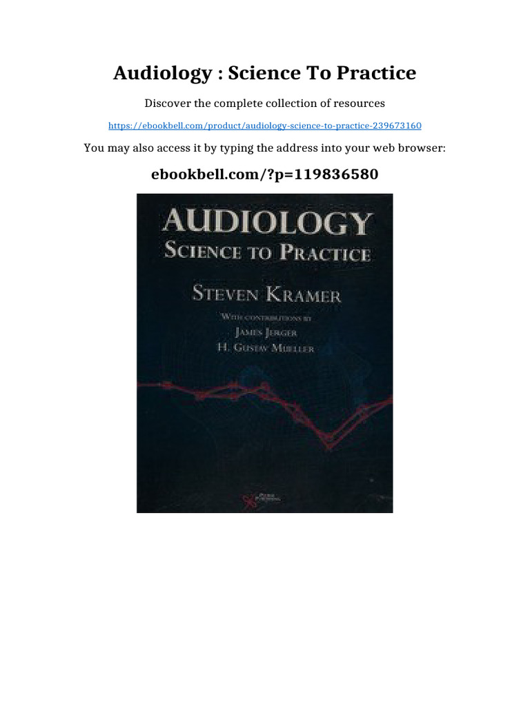 Audiology : science to practice full | PDF | 3 D Printing | Simulation