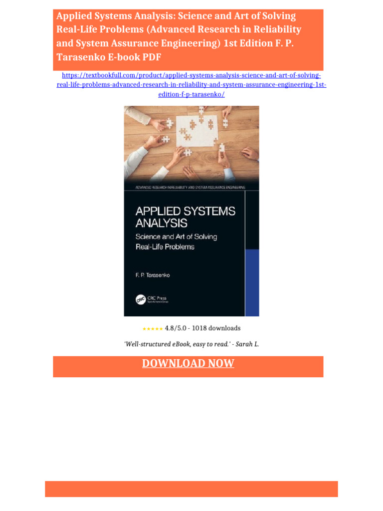 Applied Systems Analysis: Science and Art of Solving Real-Life Problems ...