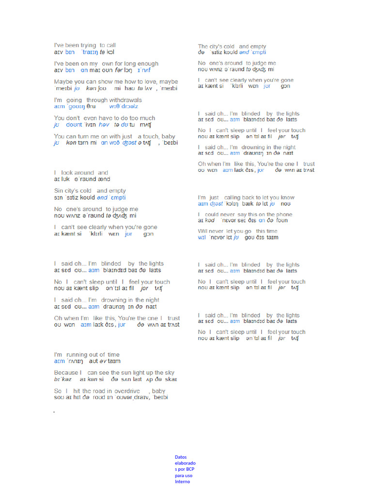 The Weeknd - Blinding Lights | PDF