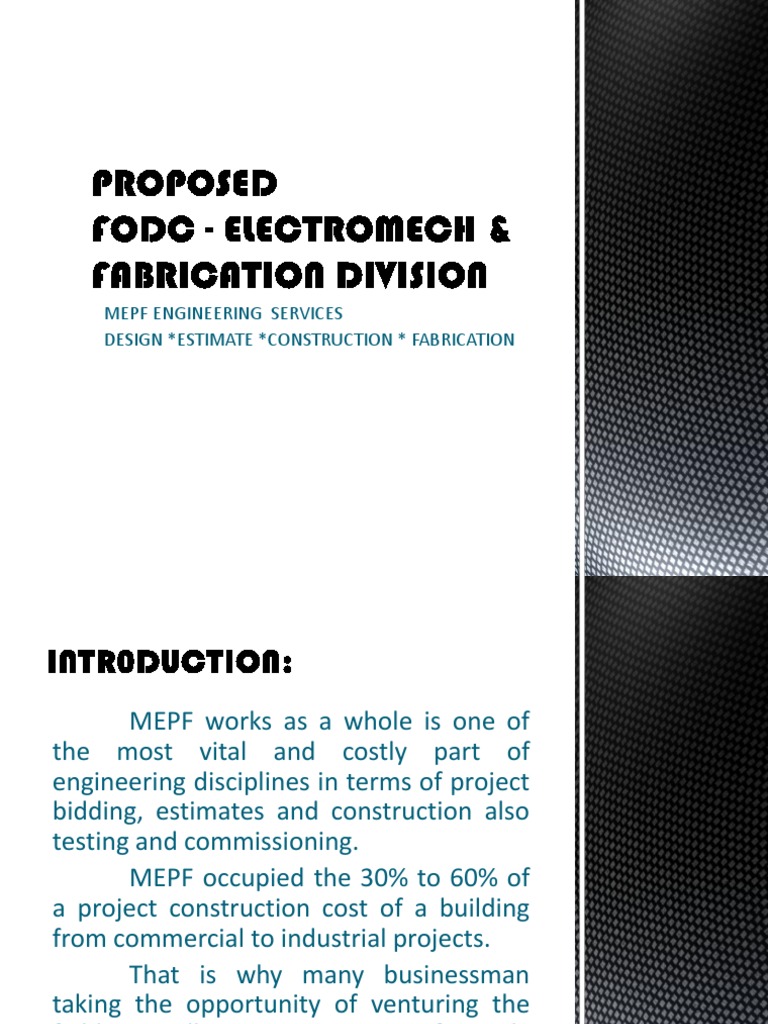 Mepf Feasibility Study | PDF | Metal Fabrication | Industries