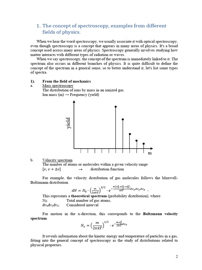 Spectroscopy 01 Introduction | PDF | Gamma Ray | Spectral Density