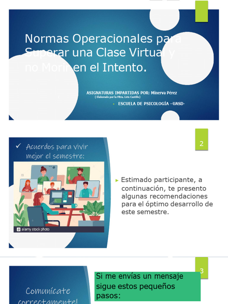 Normas Operacionales para Los Encuentros Virtuales | PDF