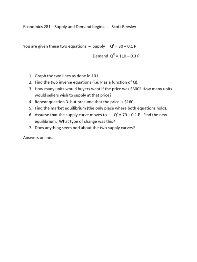 281 Ch 2 First S and D Problem and Solution | PDF