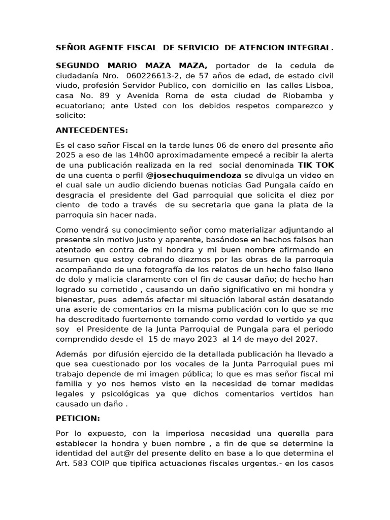 Acto Urgente Sr. Maza Mario | PDF | Gobierno