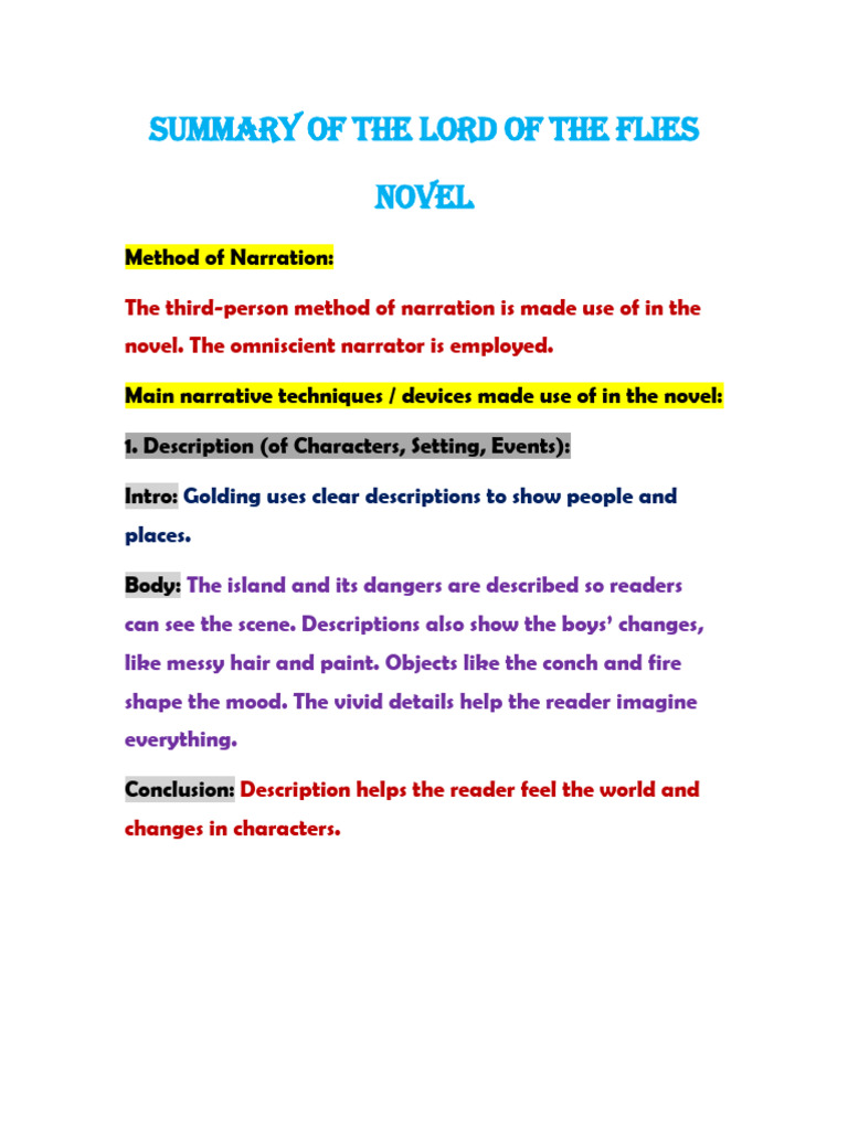 The Final Summary of Novel | PDF | Narration | Dream