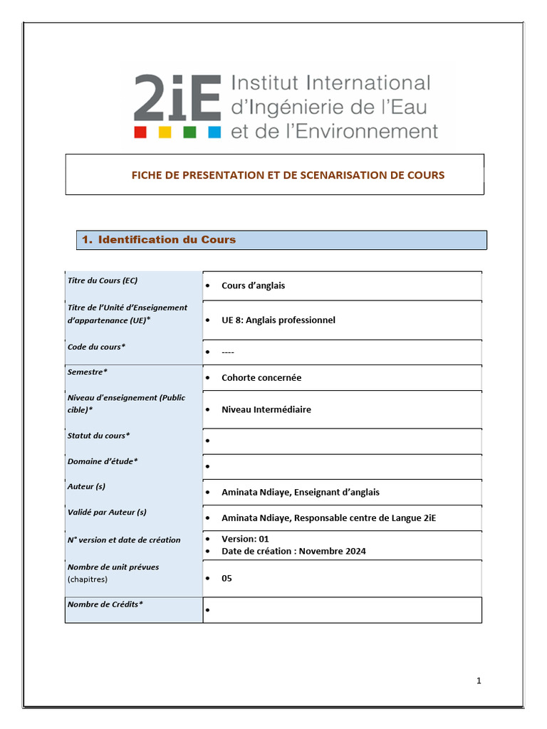 Cours Scenarisé M1 - MEO - Complete Course - Étudiants | PDF | Verb ...