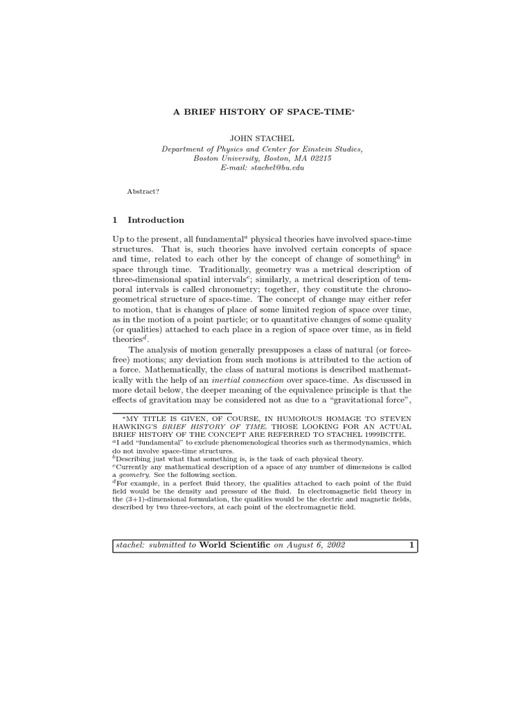 2002 Brief History-World | PDF | Spacetime | General Relativity
