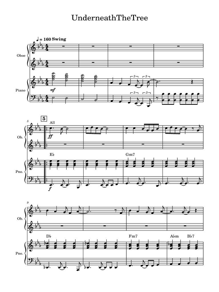 Underneath the Tree - Conjunto Pianos - Piano | PDF | Elements Of Music ...