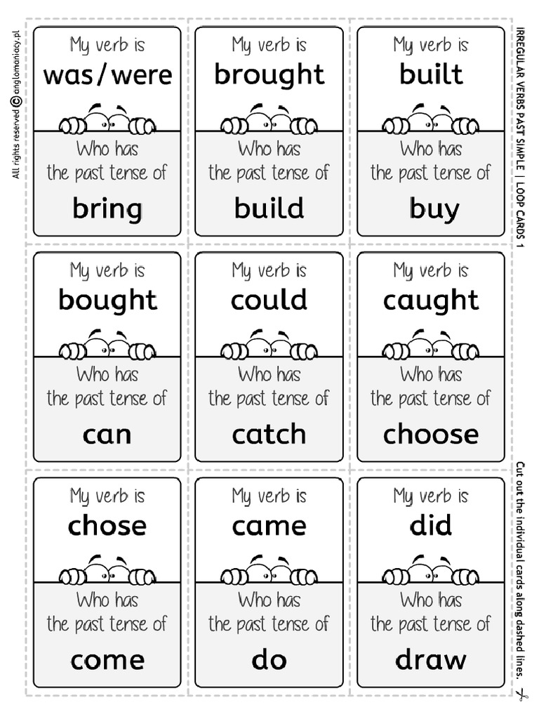 Loop Games 3 Irregular Verbs | PDF