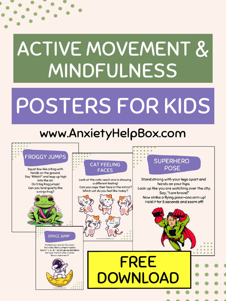 Mindful Movement Posters Kids Gross Motor | PDF