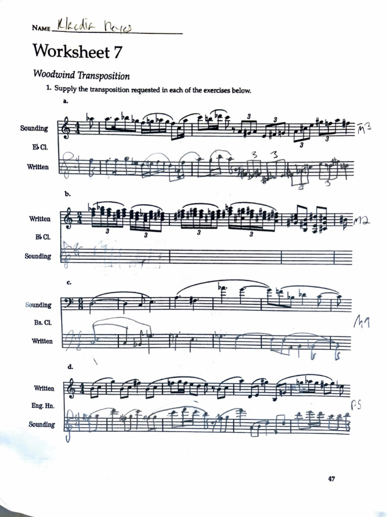 Orchestration Worksheet 7 | PDF