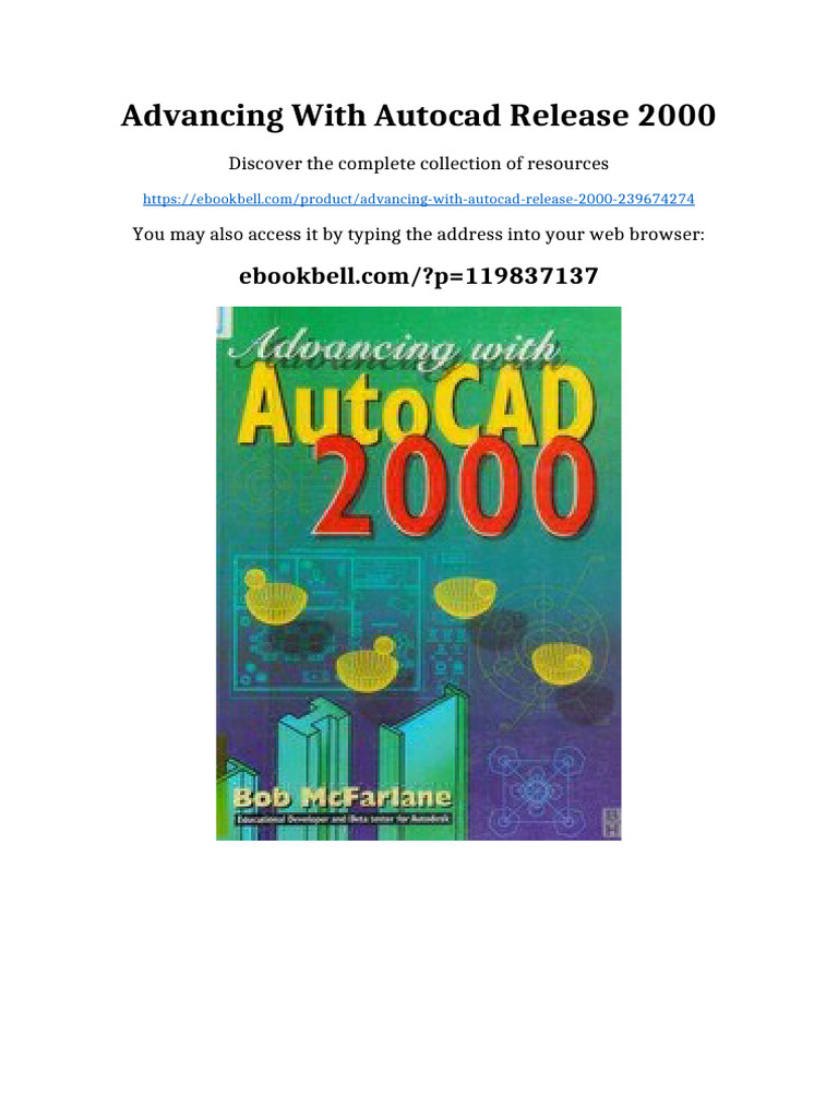 Advancing With AutoCAD Release 2000 Full Chapters Instanly | PDF ...