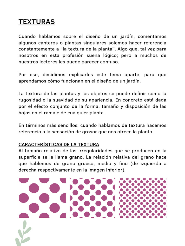 2 - Texturas visuales | PDF | Ritmo | Hoja