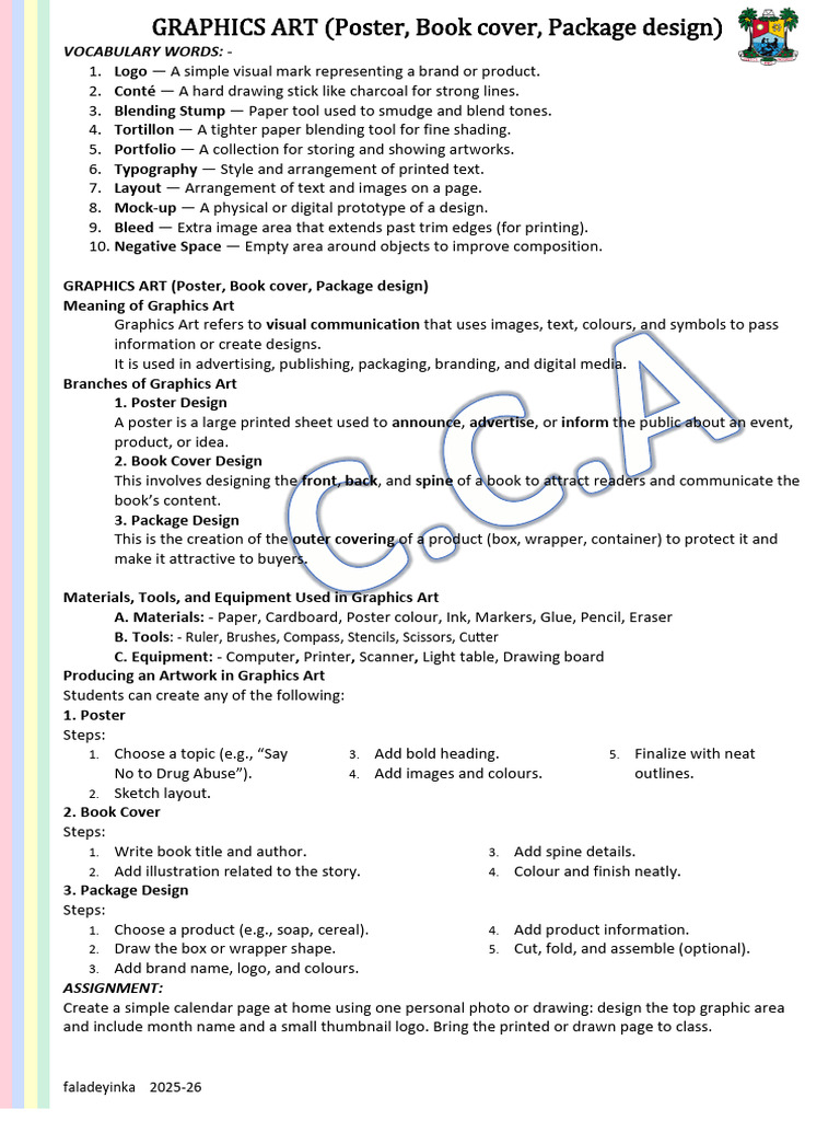 2.2.02 GRAPHICS ART (Poster, Book Cover, Package Design) | PDF ...