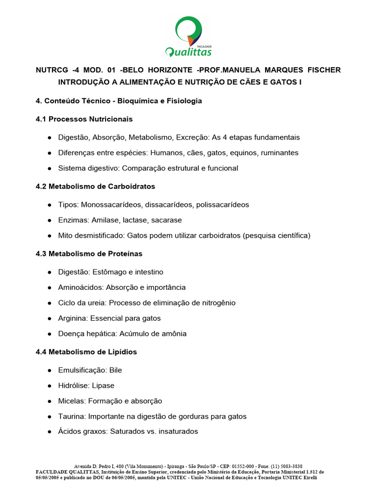 Nutrcg - 4 Mod. 01 - Belo Horizonte - Prof - Manuela Marques Fischer ...