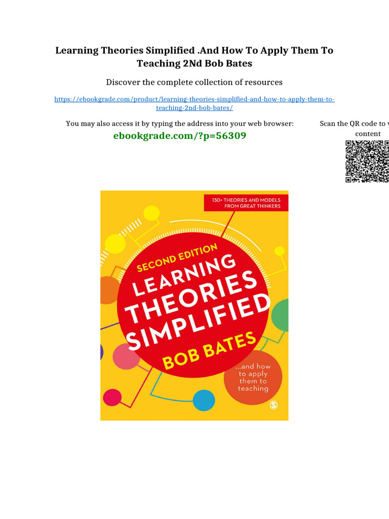 Learning Theories Simplified .and how to apply them to teaching 2nd Bob ...