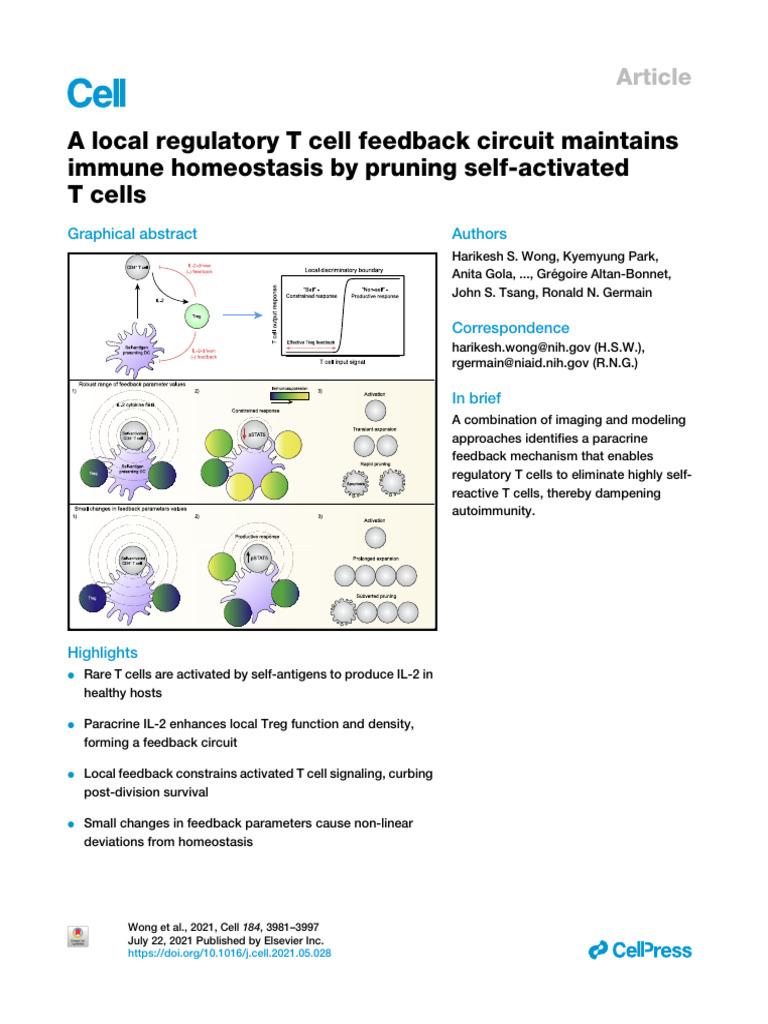 Wong et al., 2021, Cell 184 Homeostasis 1-s2.0-S0092867421006589-main ...