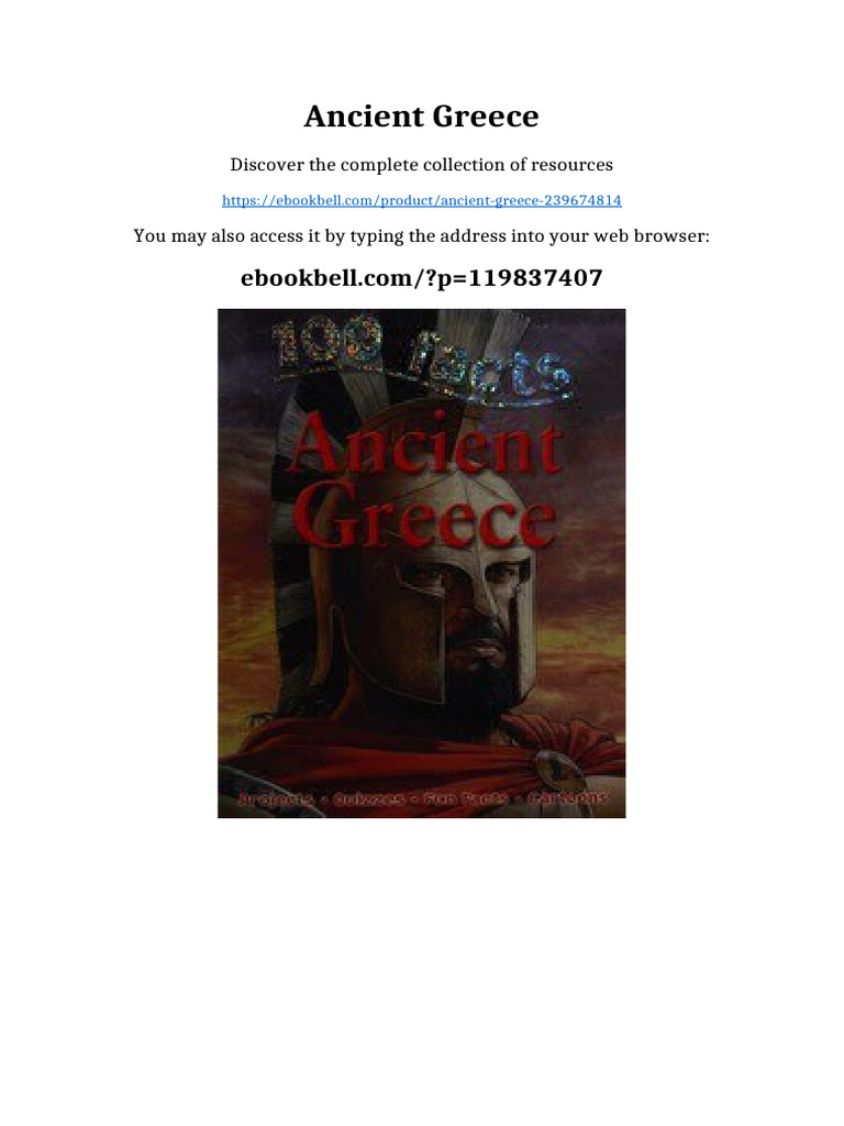 Ancient Greece Full Chapters Included | PDF | Intellectual Property