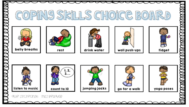 Coping Skills Choice Board | PDF