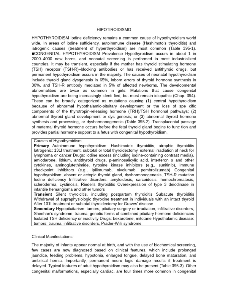 HIPOTIROIDISMO | PDF | Hypothyroidism | Thyroid