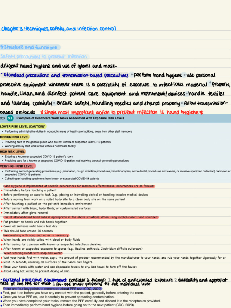 Health Assessment CH 3 Notes !! | PDF | Hand Washing | Personal ...