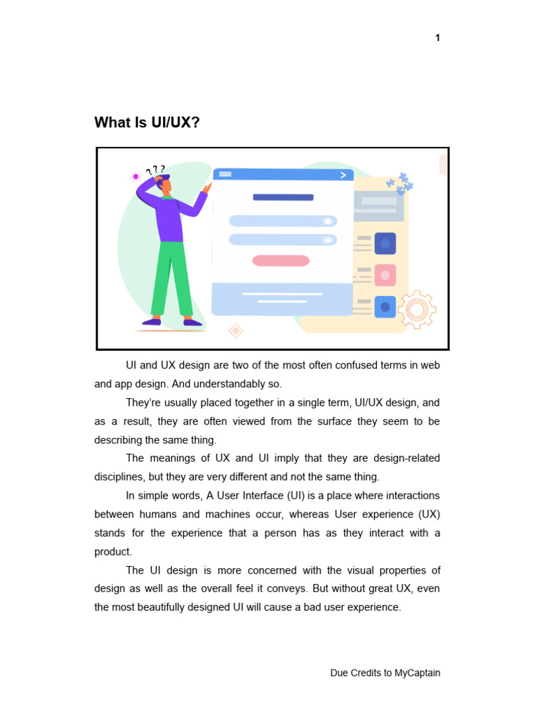 Ui & Ux Design | PDF | User Interface Design | User Interface