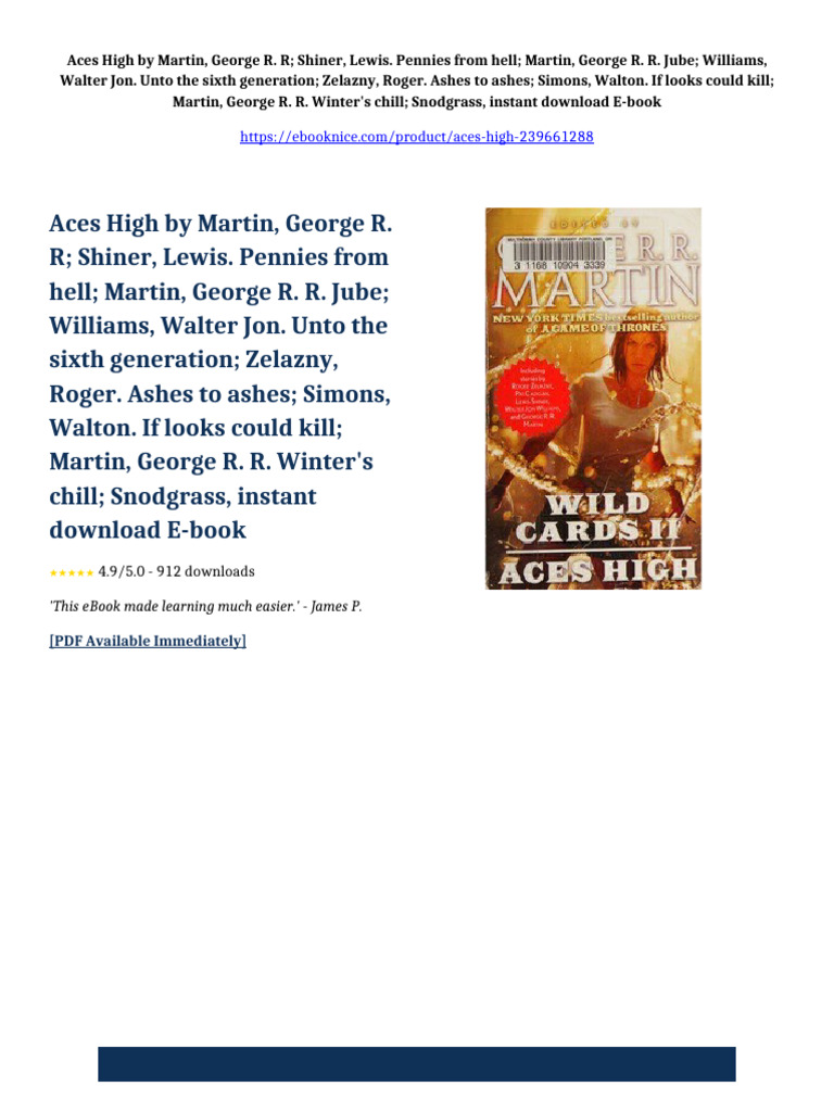Aces High by Martin, George R. R; Shiner, Lewis. Pennies from hell ...