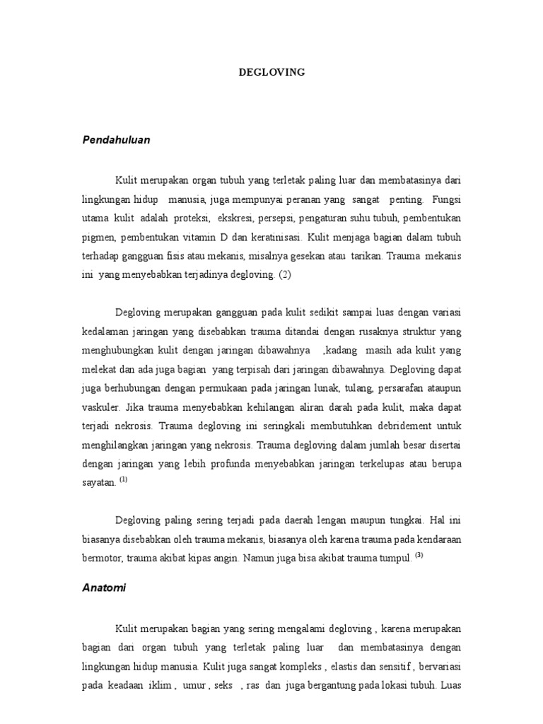 Trauma Degloving dan Penanganannya | PDF