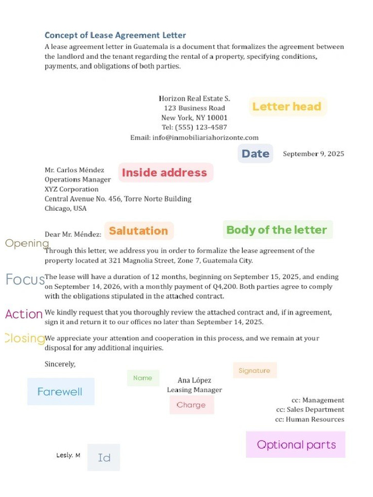 Lease Agreement Letter Morales Tzi | PDF