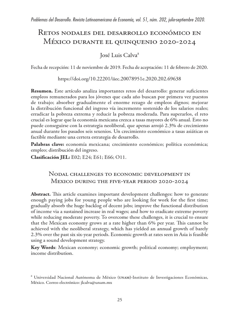 Retos Nodales Del Desarrollo Económico en Mexico | PDF | Neoliberalismo ...