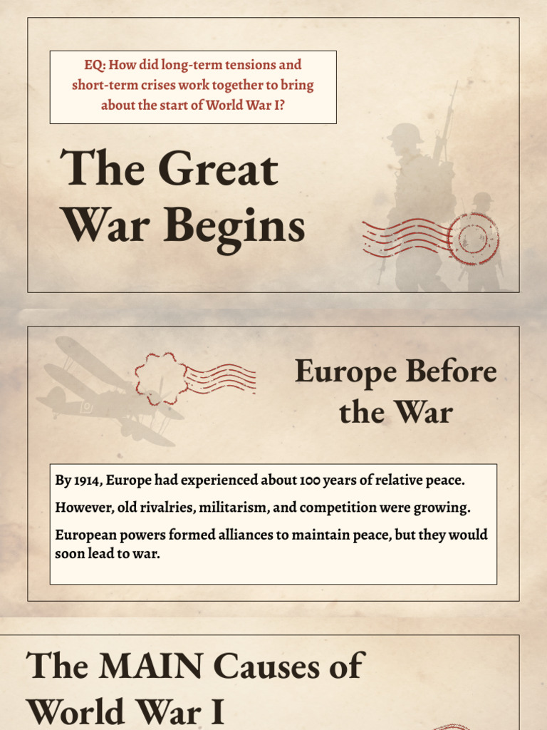 Great War Begins | PDF | World War I | International Relations