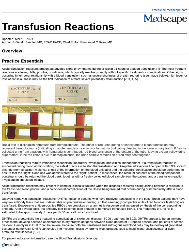 Emedicine.medscape.com Article 206885-Print | PDF | Blood Type | Blood ...