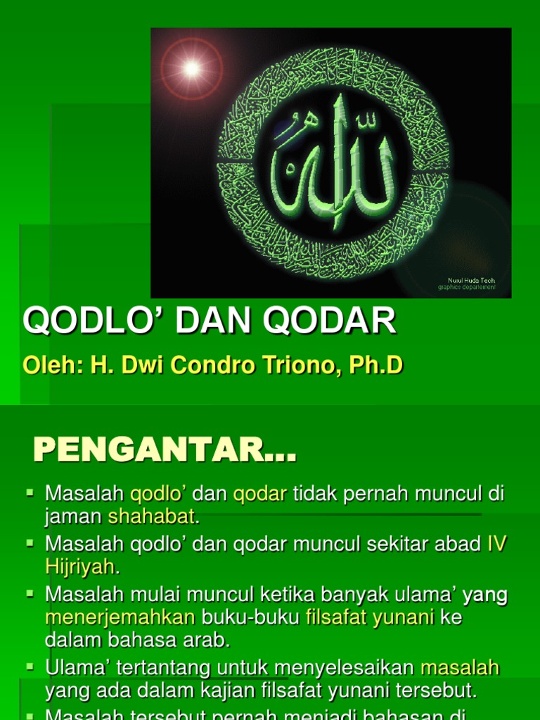 Ust. Dwi Condro Triono - Qadha Dan Qadar | PDF