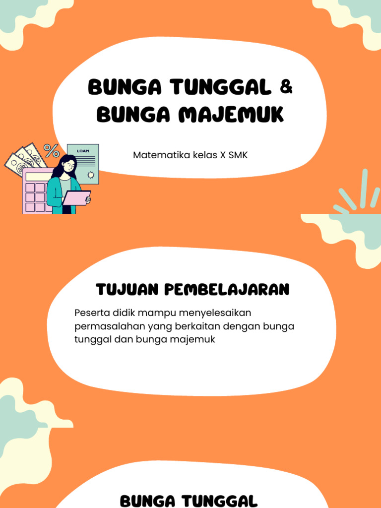 Bunga Tunggal Bunga Majemuk Presentasi Jingga Hijau Kuning Dalam Gaya ...