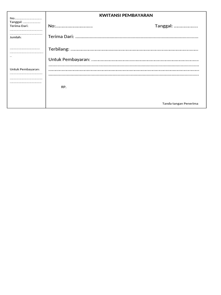 Kwitansi Kosong | PDF