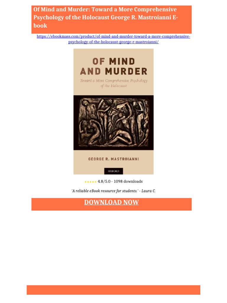 Of Mind and Murder: Toward a More Comprehensive Psychology of the ...