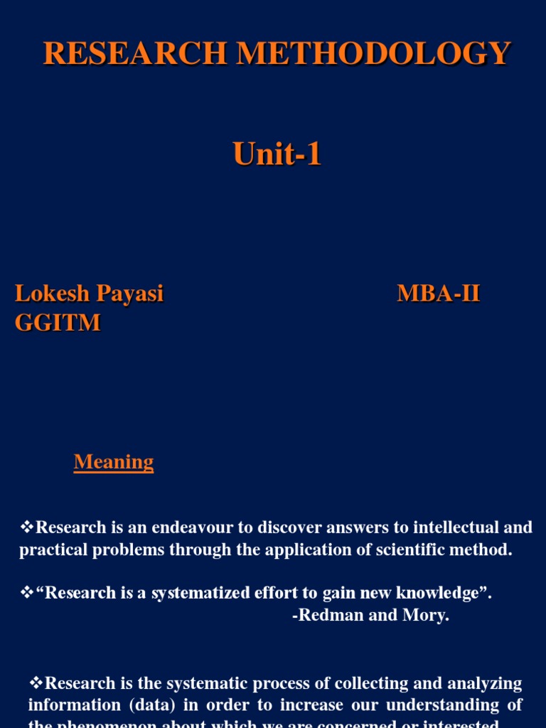 Research Methodology Overview and Types | PDF | Hypothesis | Scientific ...
