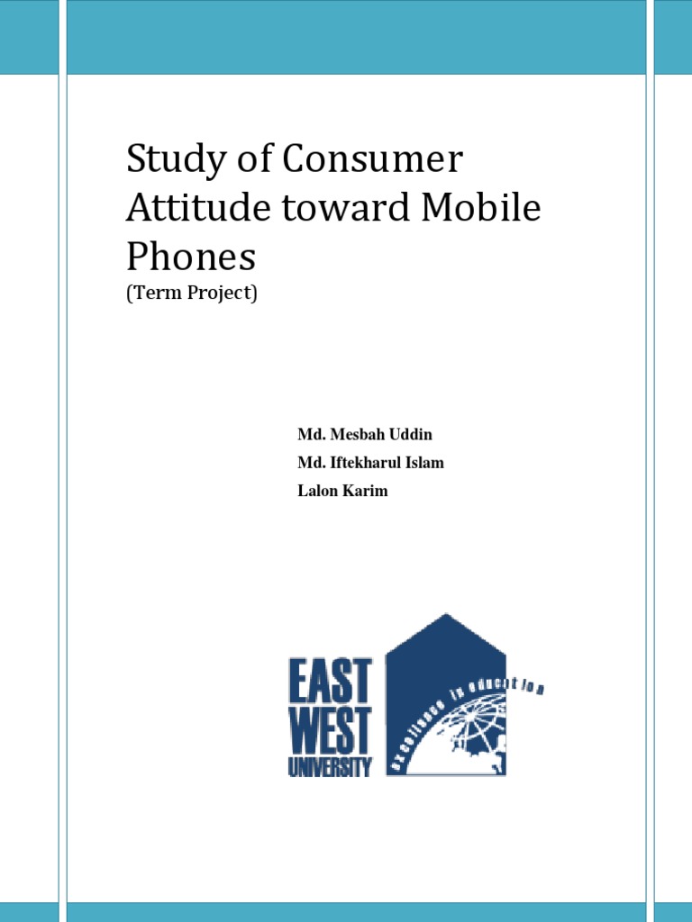 Study of Consumer Attitude Toward Mobile Phones | PDF | Brand ...