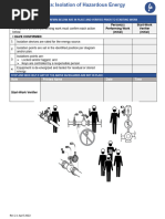 Positive Isolation Safety Procedure | PDF | Switch | High Voltage