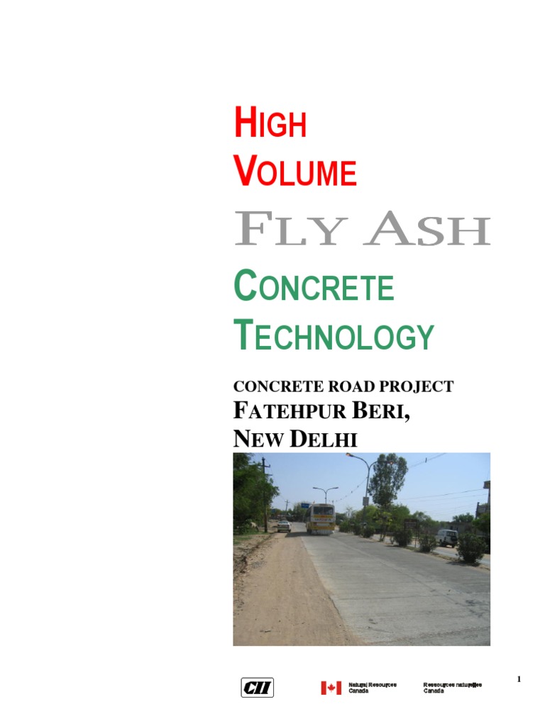 High Volume Fly Ash Concrete Roads MCD200105 | PDF | Fly Ash | Strength ...