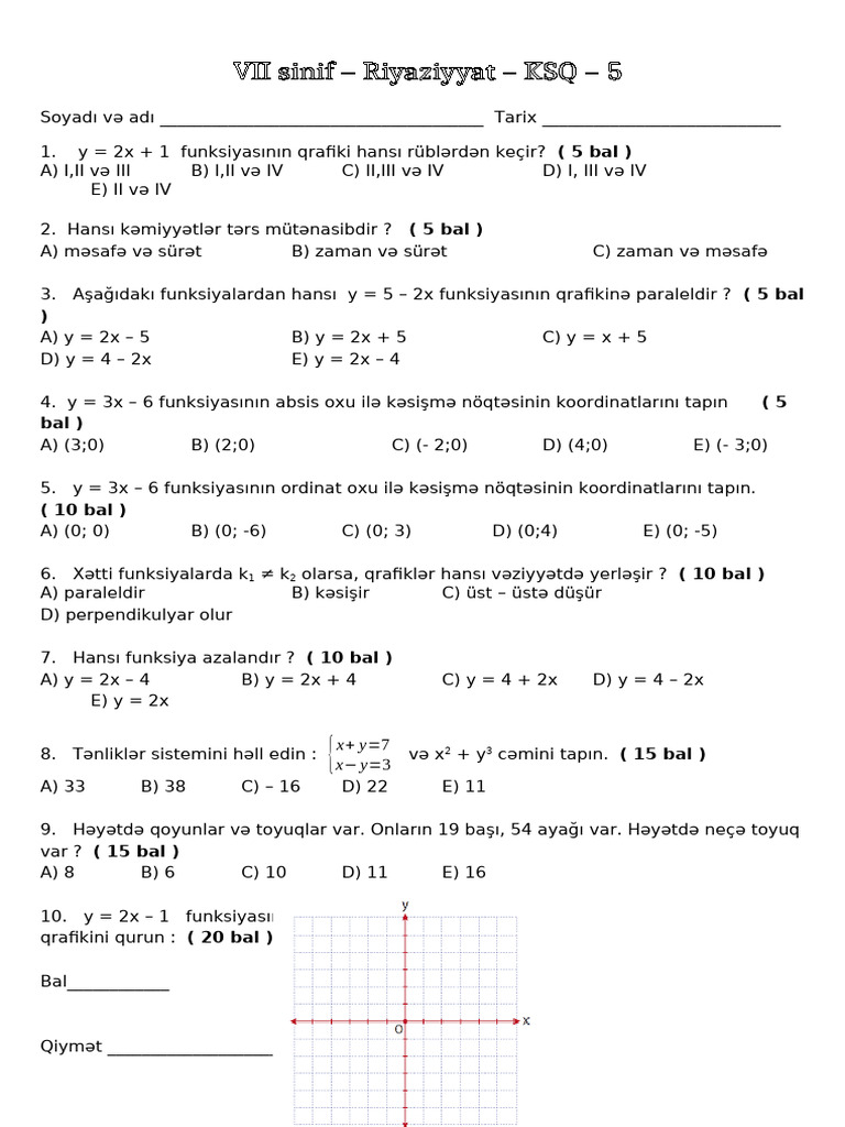 7 - KSQ - 5 - 2024-2025 | PDF