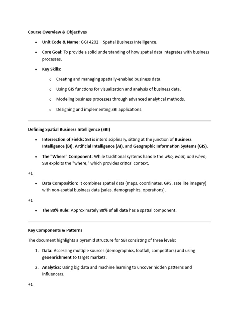 Spatial Business Intelligence | PDF | Geographic Information System ...