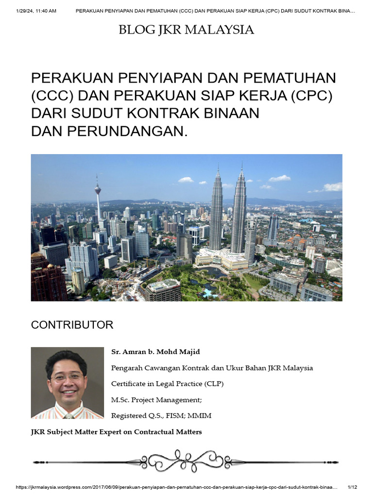 Perakuan Penyiapan Dan Pematuhan (CCC) Dan Perakuan Siap Kerja (CPC ...