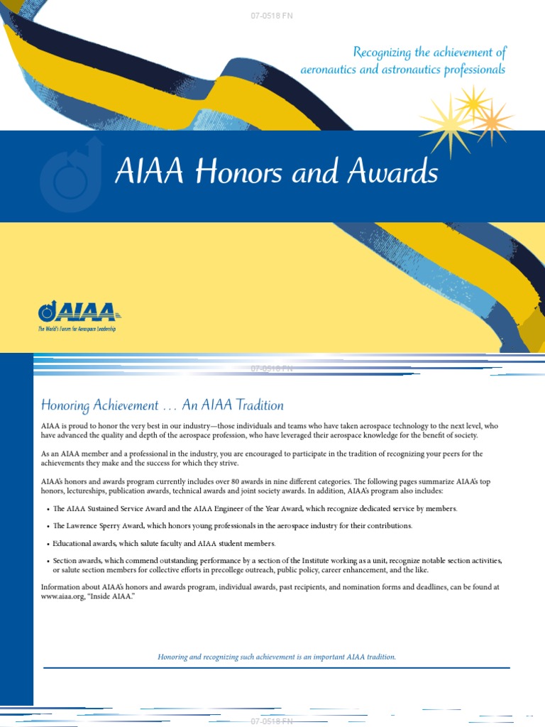 AIAA HA Brochure | PDF | Aerospace Engineering | Aeronautics