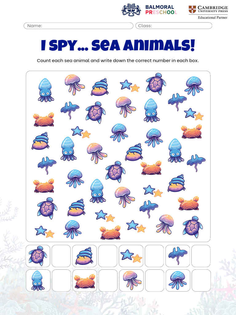 Sea Animals Worksheet | PDF