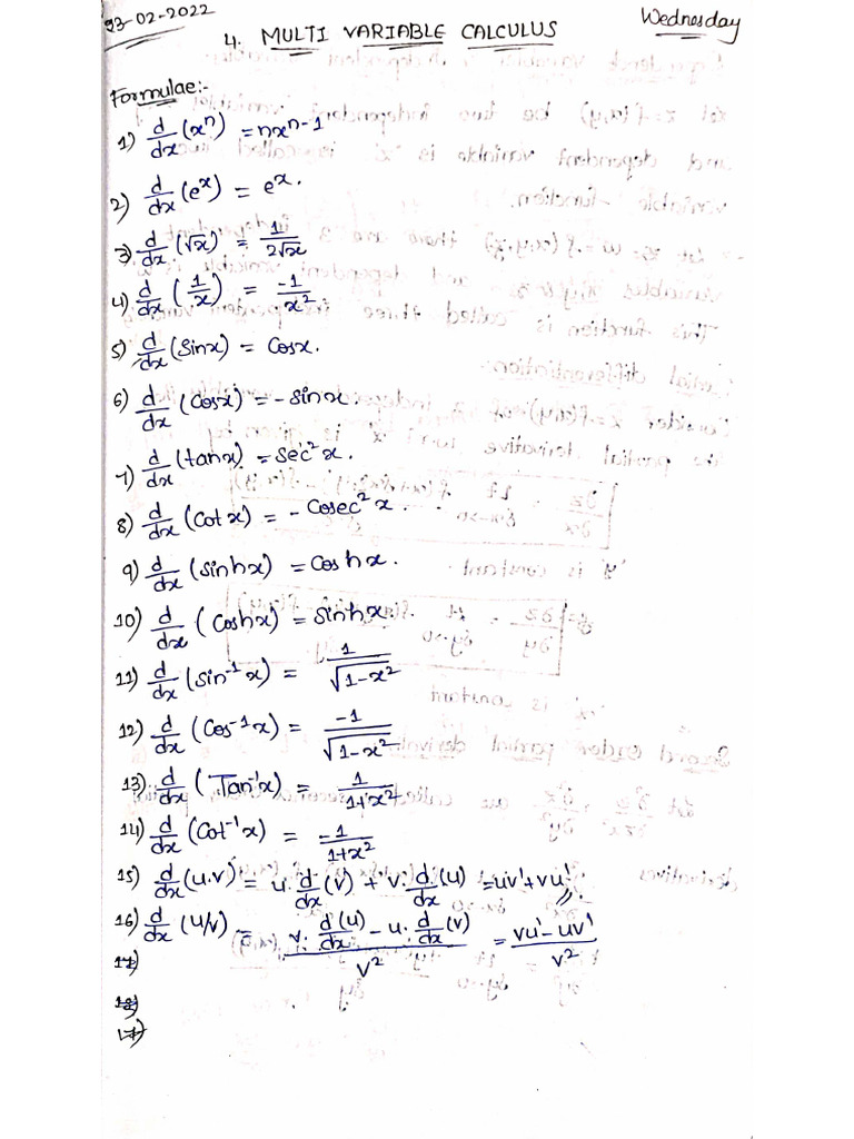 Unit 4 - MultiVariable Calculus | PDF