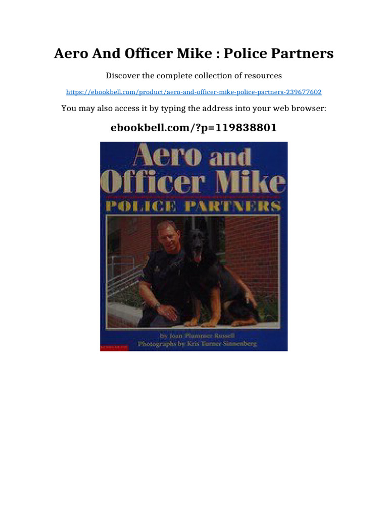 Aero and Officer Mike : police partners online version | PDF ...