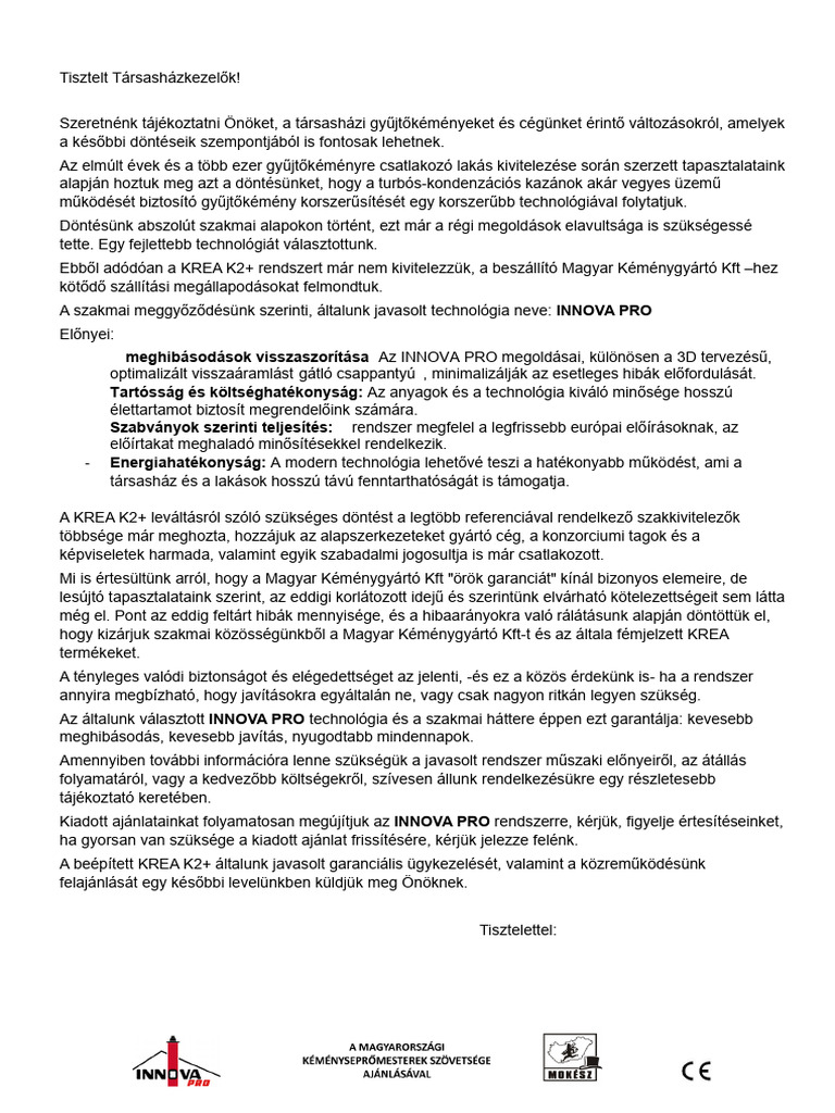Tajekoztato Gyujtokemeny Technologia Valtasrol | PDF